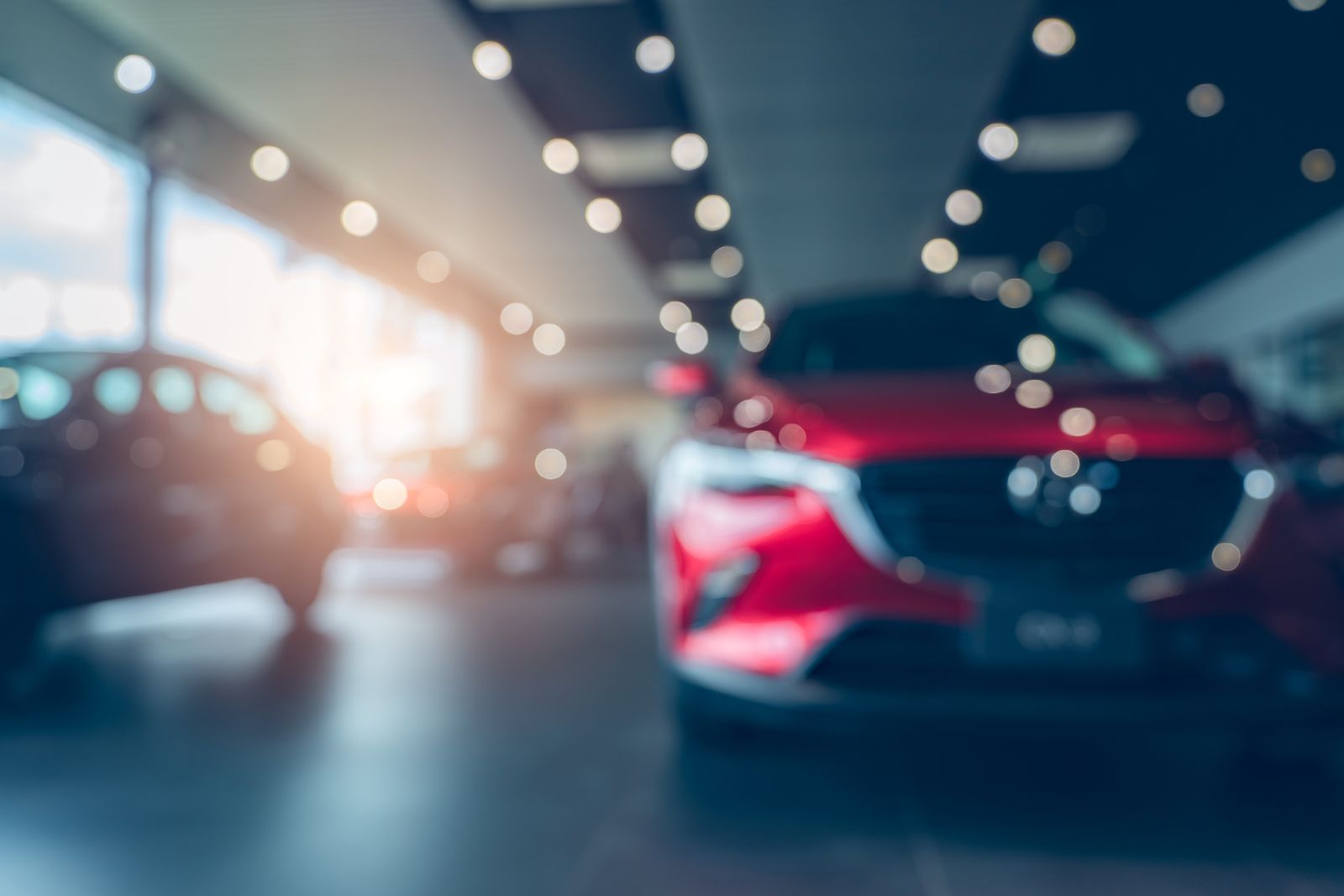 Some cars in a parking lot.